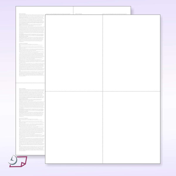 W-2 Forms 4-Up Version "Instructions on Back" for 2024 - Apple Forms