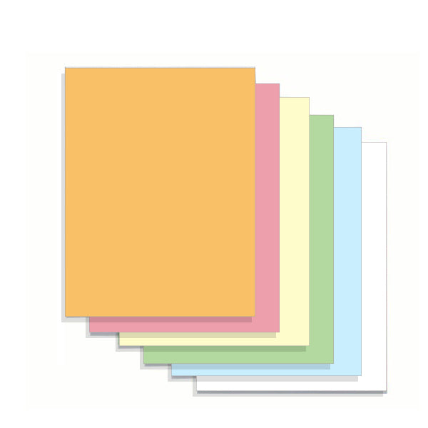 8.5" x 11" 6 Part NCR Superior Gold/Pink/Yellow/Green/Blue/White Rever ...