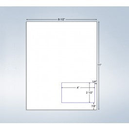 Integrated Laser Label Form Sheets, 1 Label, 4 X 2-1/2" Right - Apple Forms