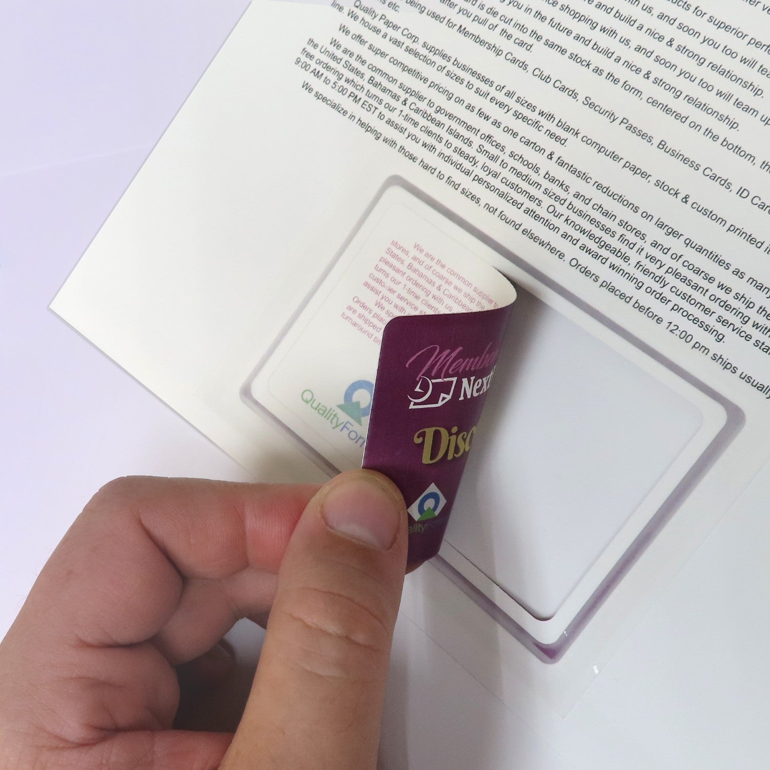 Integrated Card, 10 mil polyester, Duplex Printable, 1 Card on bottom ...