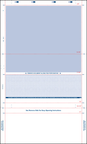 PSFPREZ-B 8 1/2" x 14" Pressure Seal Form Z Fold Payroll, Blue Check ...