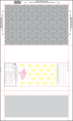 PSFPREZ-B 8 1/2" x 14" Pressure Seal Form Z Fold Payroll, Blue Check ...