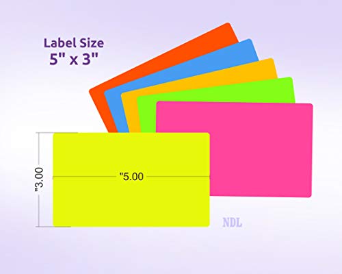 Next Day Labels, 3 X 5 Rectangle Inventory Color Coding Labels, 500 Pe ...