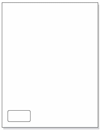 Integrated Label Form, 8-1/2" x 11" Sheet, Letter Size, 1 Label of 2x1 ...