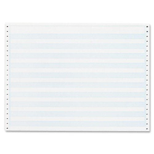 Sparco Computer Paper, 1/2-Inch Blue Bar, 20 lbs, 14-7/8 x 11 Inches ...
