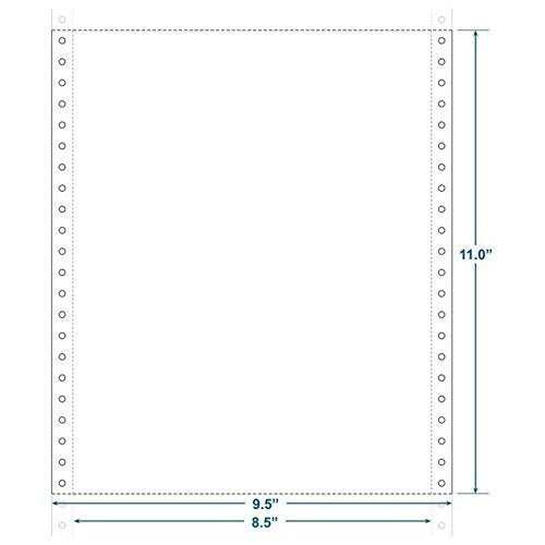 9-1/2 x 11 (W x H) Continuous 20# Computer Paper, Blank-microperf (Car ...