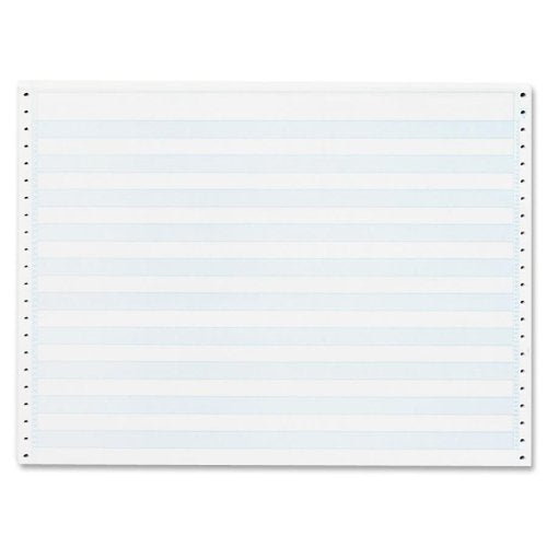 Sparco Computer Paper, 1/2-Inch Blue Bar, 20 lbs, 14-7/8 x 11 Inches ...