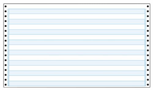 TOPS Continuous Blue Bar Computer Paper, 1 Part, Heavyweight Paper, 14 ...