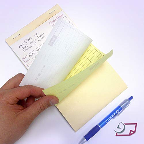 NCR Carbonless Order Forms, Bound Wraparound Cover, 50 Sets per Book ...