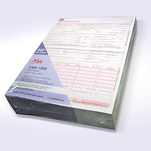 New CMS 1500 Claim Forms - HCFA (Version 02/12) 500 per Ream - Apple Forms