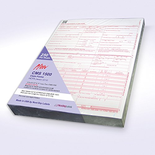 New CMS 1500 Claim Forms - HCFA (Version 02/12) 250 per Ream - Apple Forms