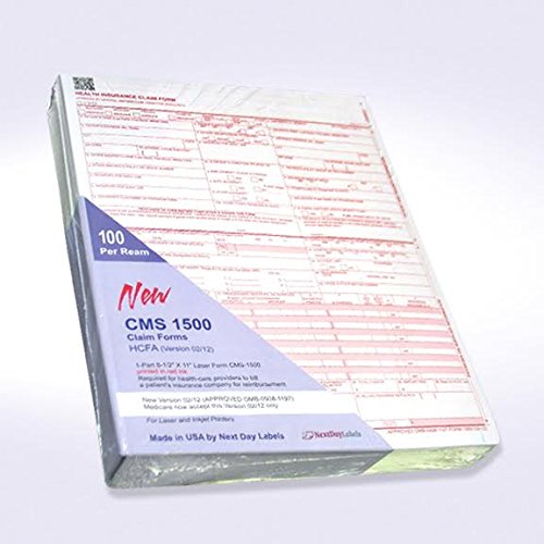 New CMS 1500 Claim Forms - HCFA (Version 02/12) 100 per Ream - Apple Forms