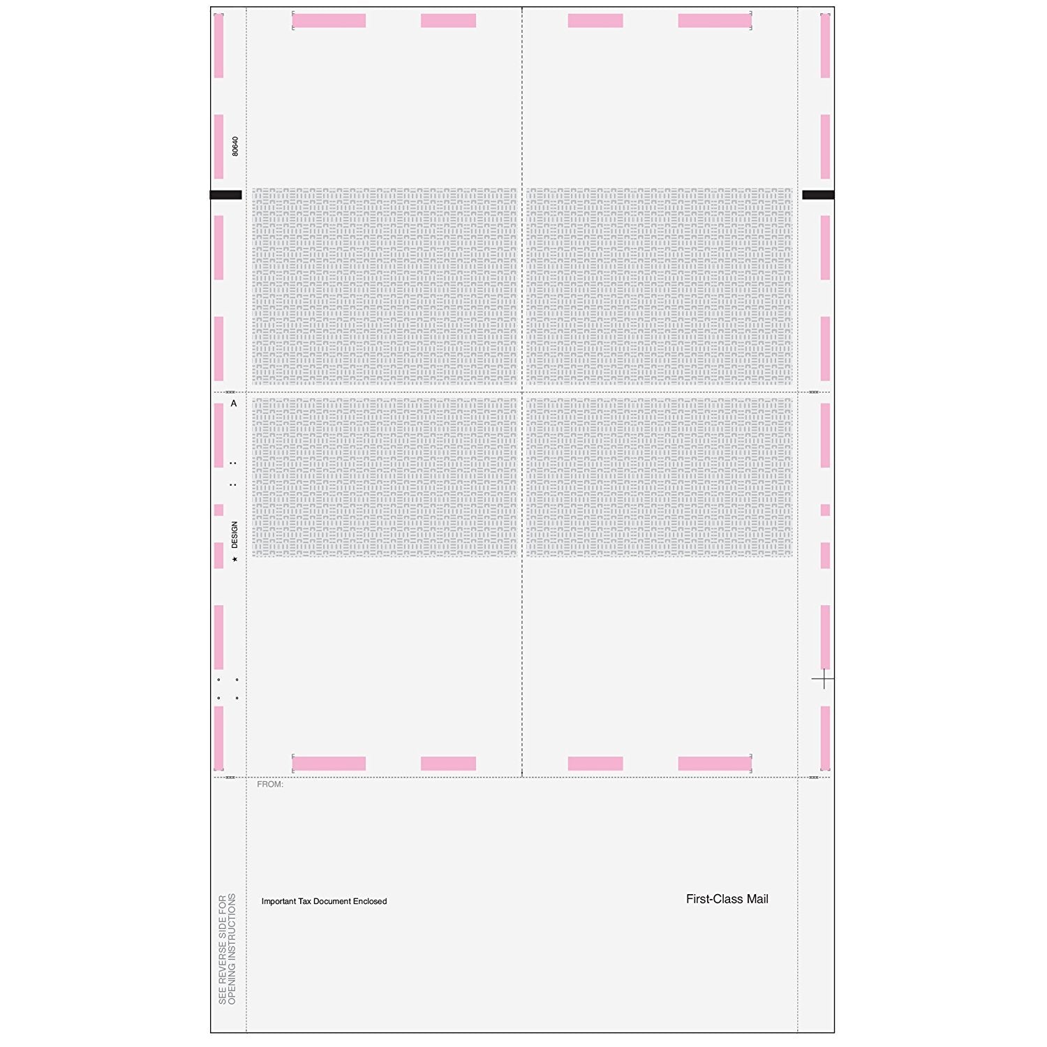 14" Pressure Seal W-2 Forms 4up Quadrant EZ fold - Apple Forms