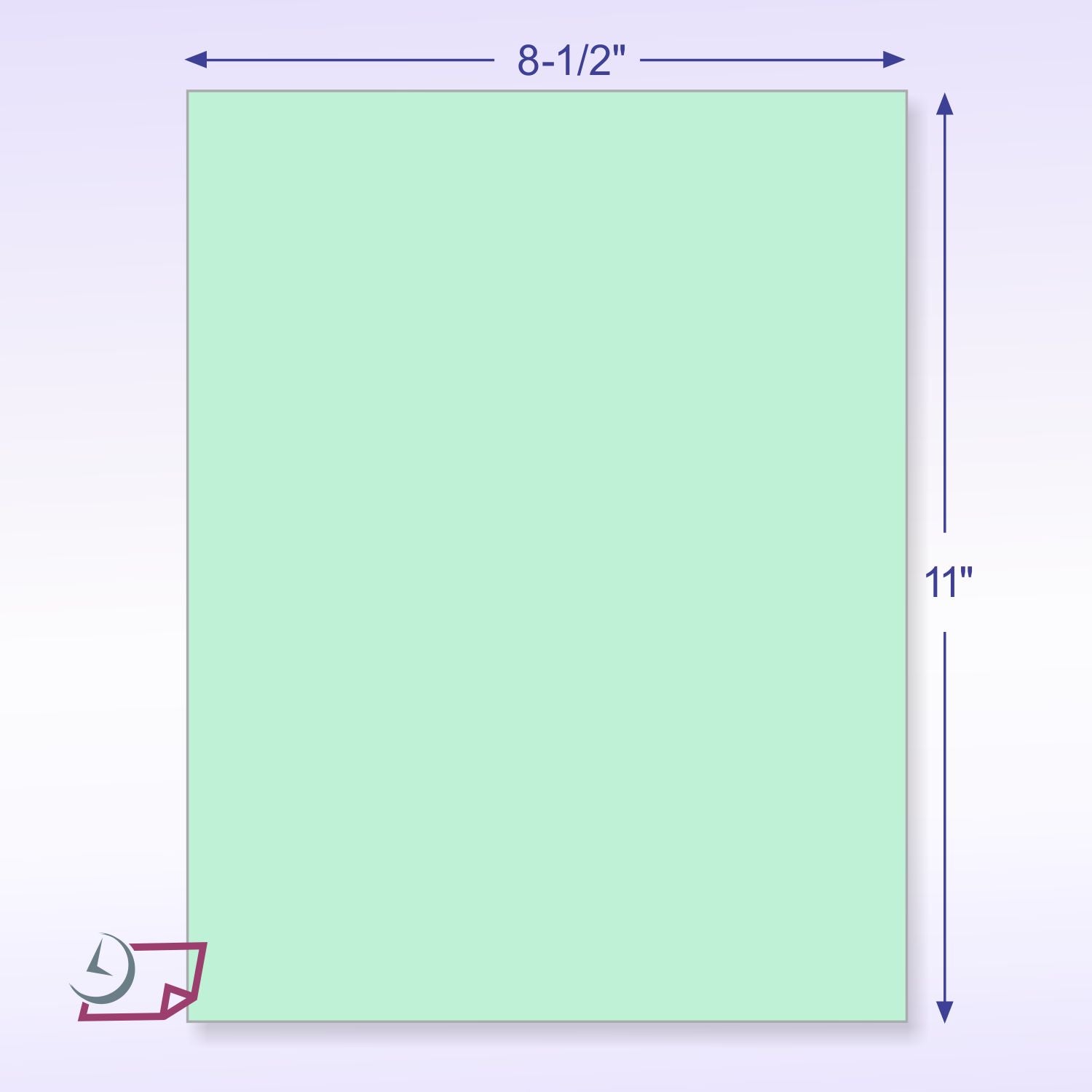 8.5" x 11" 1 Part NCR Superior 20 lb CF Green Paper, Item #5879 - Apple ...