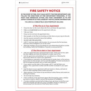 Fire Safety 6" x 9" Vinyl Waterproof Label - Apple Forms