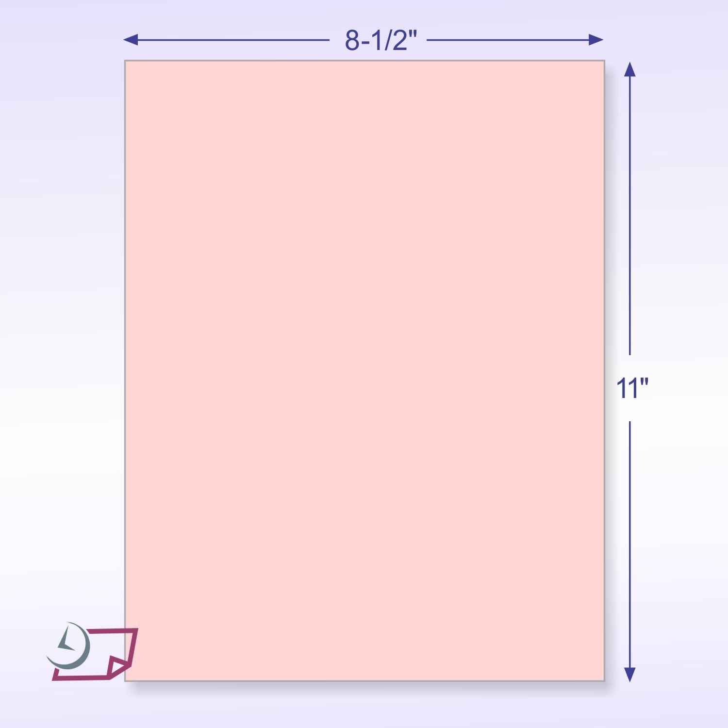 8.5" x 11" 1 Part NCR Superior 21 lb CB Pink Paper, Item #5814 - Apple ...