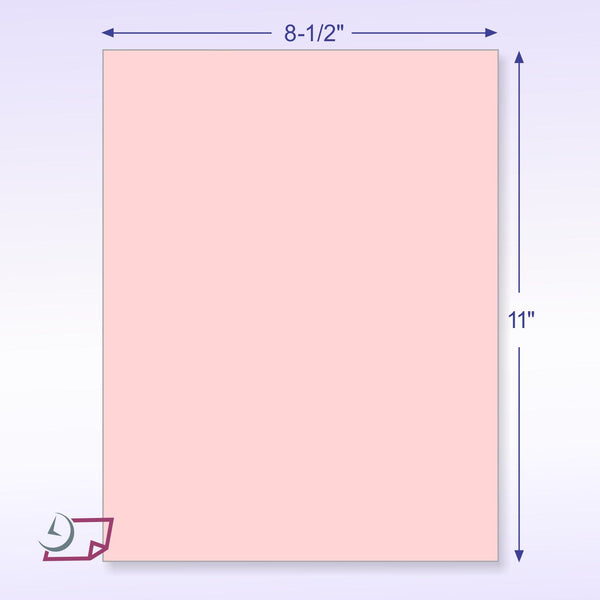 8.5" x 11" 1 Part NCR Superior 22 lb CFB Pink Paper, Item #5836 - Apple ...