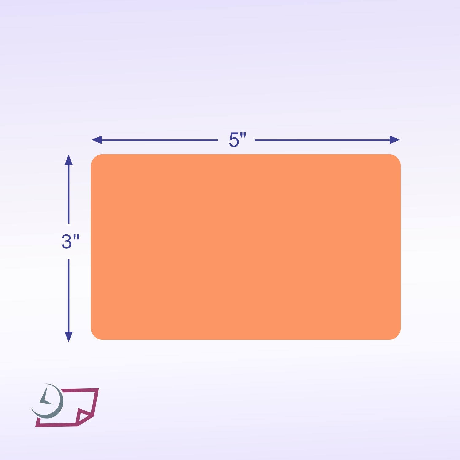 3" X 5" Rectangle Inventory Color Coding Labels 500 Per Roll on a 3" C ...