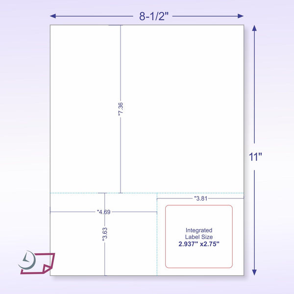 Integrated Laser Form with Label Combination (2.937 x 2.75 - 1 Label o ...
